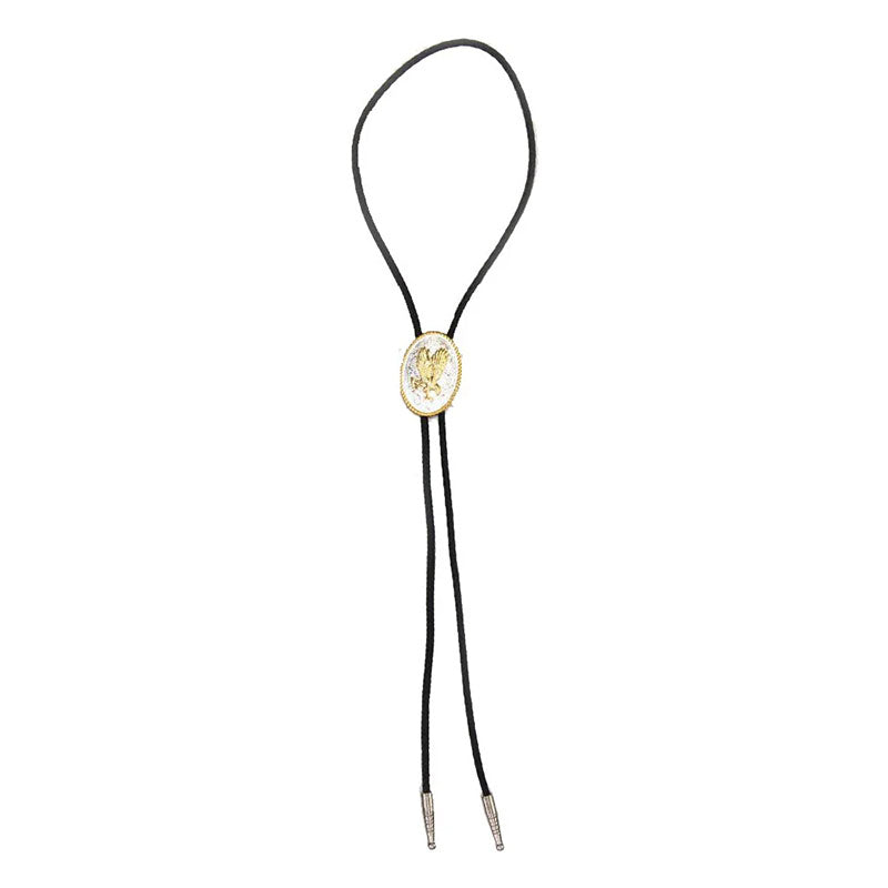 Corbata Bolo Neck Tie Oval Eagle Silver Gold 22264 Para Hombre – Yona West