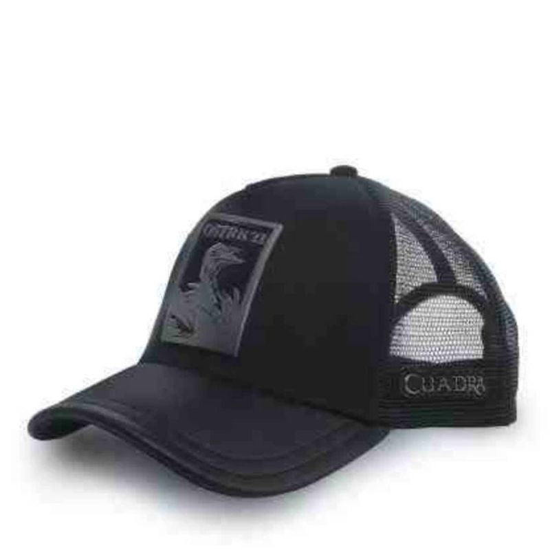 Gorra Cuadra Parche de Avestruz Negra CC116 Para Hombre – Yona West