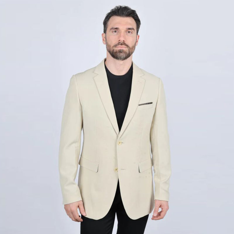Saco Elastico Beige BLZ9927 Para Hombre | Platini – Yona West